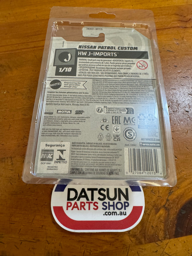 Hot Wheels NISSAN PATROL CUSTOM Blue. – Datsun Parts Shop