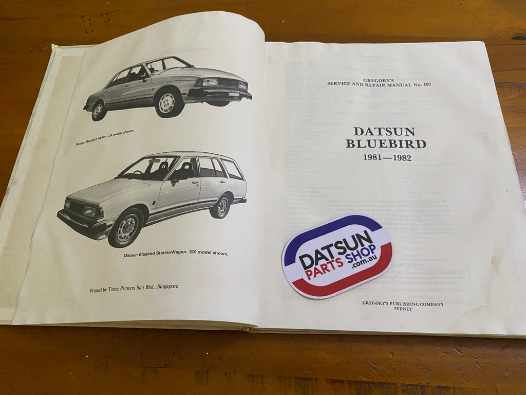 Datsun 910 Bluebird Service Manual Used Gregory’s Book – Datsun Parts Shop